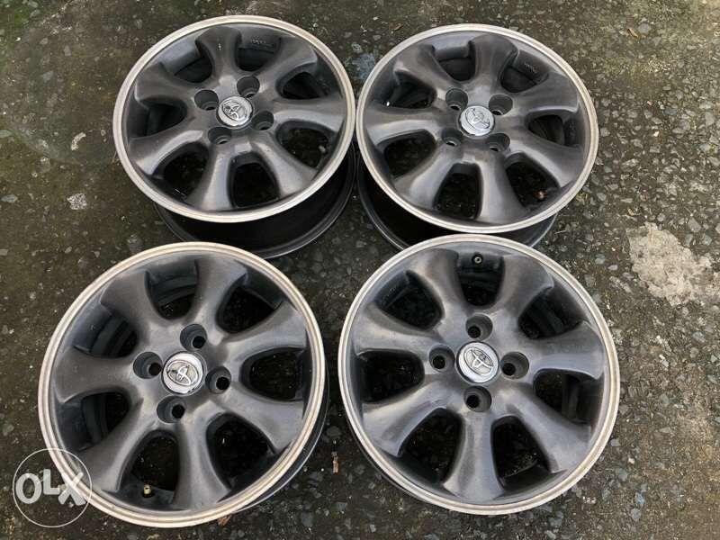 4pcs 14 Altis magwheels used 4Holes pcd 100, Car Parts & Accessories ...
