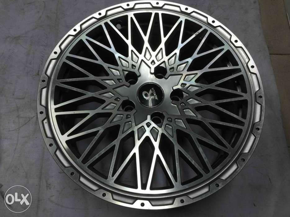 4pcs 17 Realux Mesh Jh0790 magwheels color Black and silver 5 Holes pcd ...