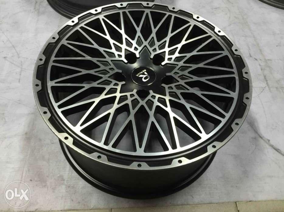 4pcs 17 Realux Mesh Jh0790 magwheels color Black and silver 5 Holes pcd ...