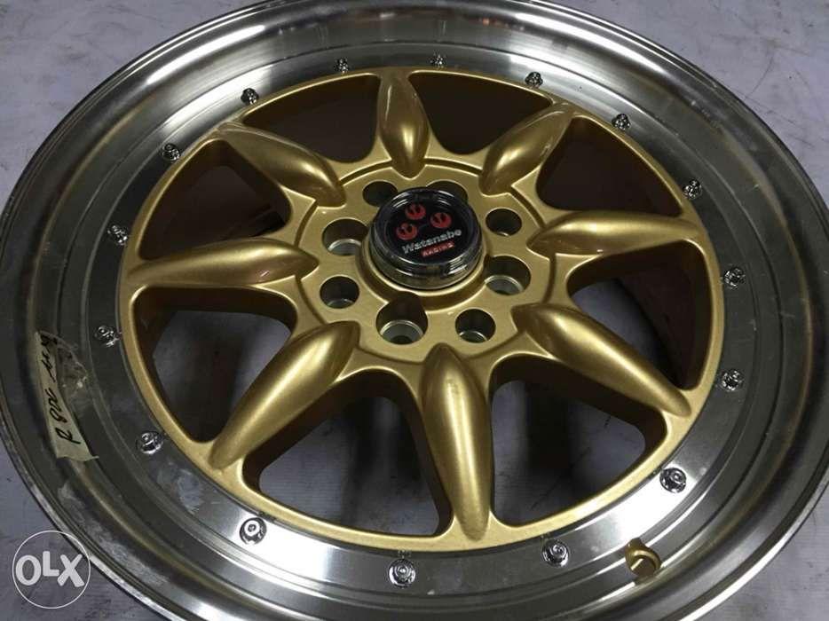 17” Watanabe design R806 banana type mags 4Holes pcd 100 n 114, Car ...