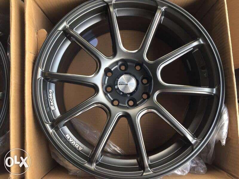17” advan rz Gray magwheels 4holes pcd 100 n 114, Car Parts ...