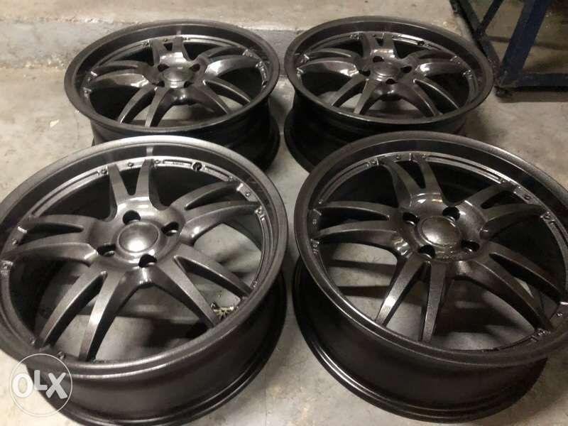 4pcs 17" Rota mags used 4Holes pcd 100 newly painted, Car Parts ...