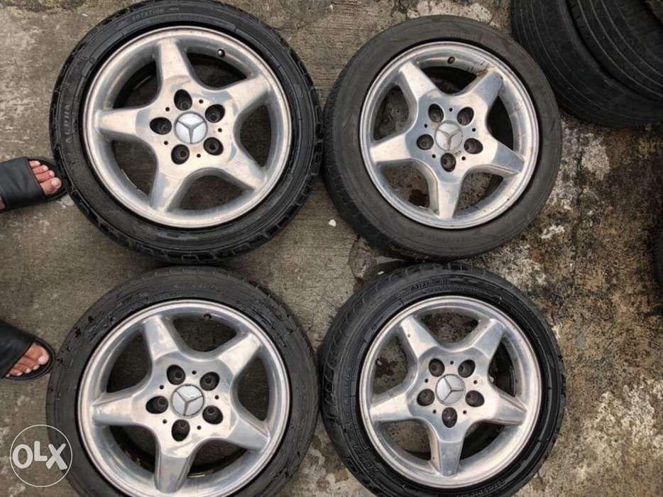 16 Benz Mags used 5Holes pcd 112 with 195 50 R16 Used tires, Car Parts ...