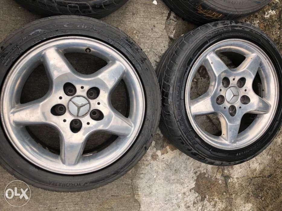 16 Benz Mags used 5Holes pcd 112 with 195 50 R16 Used tires, Car Parts ...