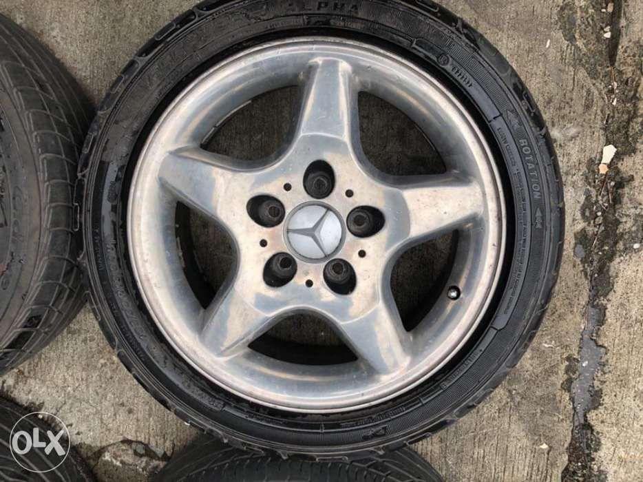 16 Benz Mags used 5Holes pcd 112 with 195 50 R16 Used tires, Car Parts ...