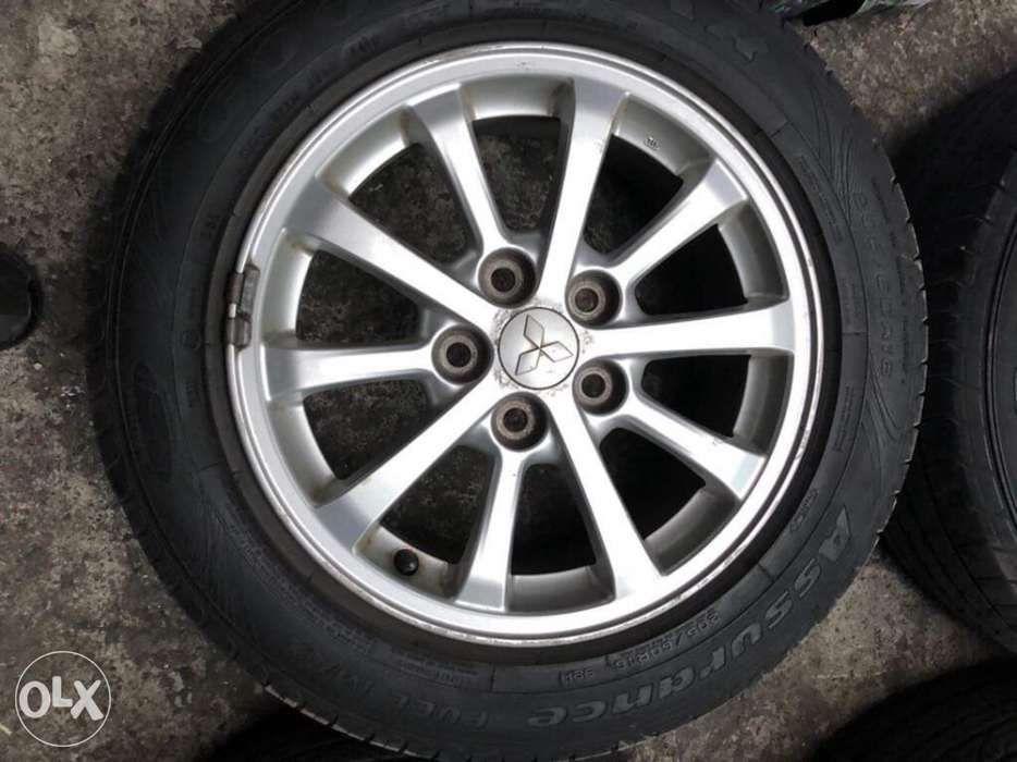 16" Lancer EX Mags 5Holes pcd 114 with 205 55 R16 and 205 60 R16 Tires ...