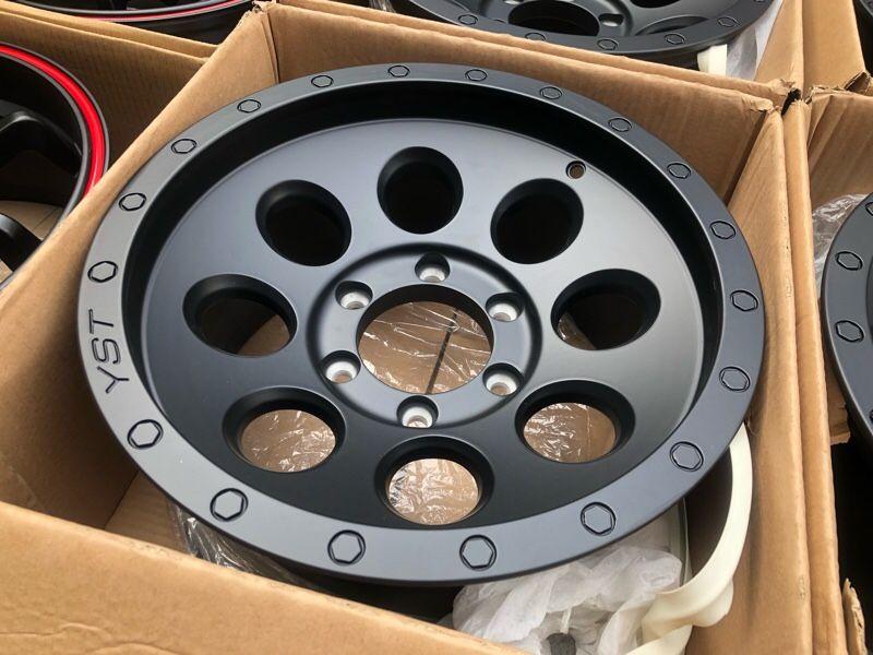 16” Yusta YST Design T12 Mags 6Holes pcd 139 Black offset0, Car Parts ...
