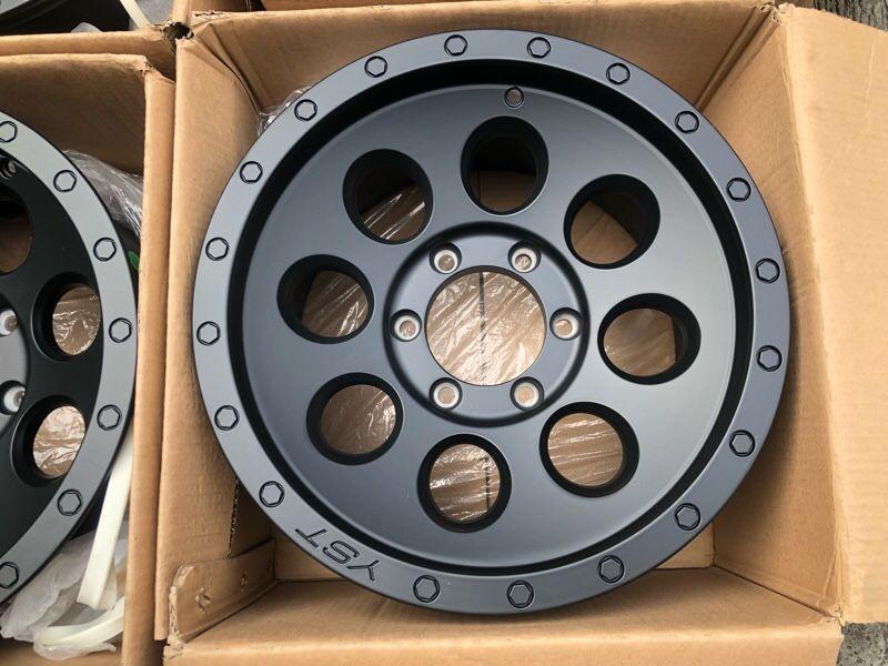 16” Yusta YST Design T12 Mags 6Holes pcd 139 Black offset0, Car Parts ...