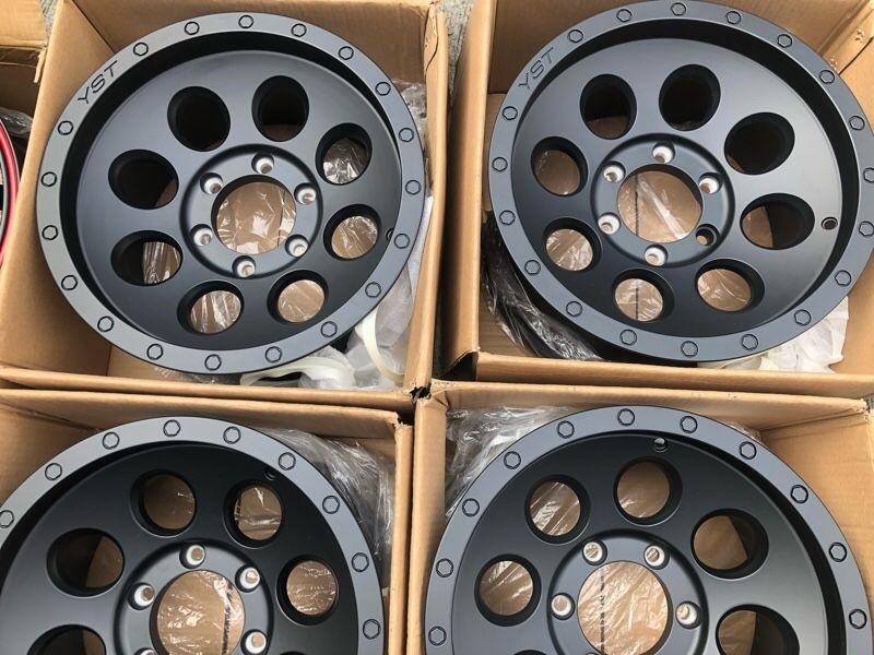 16” Yusta YST Design T12 Mags 6Holes pcd 139 Black offset0, Car Parts ...