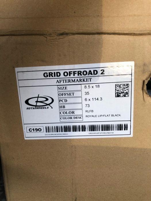 18” Rota Grid Offroad 6Holes pcd 114 for Terra and navara MatteBlack ...