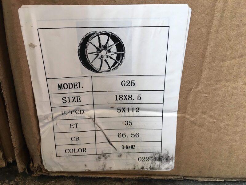 18” G25 Rays 5Holes PCD 112 Mags Bnew for benz audi, Car Parts ...