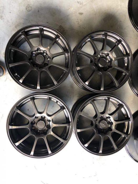 4pcs 15 Advan Gunmetal design mags 4Holes pcd 100 and 114 used, Car ...