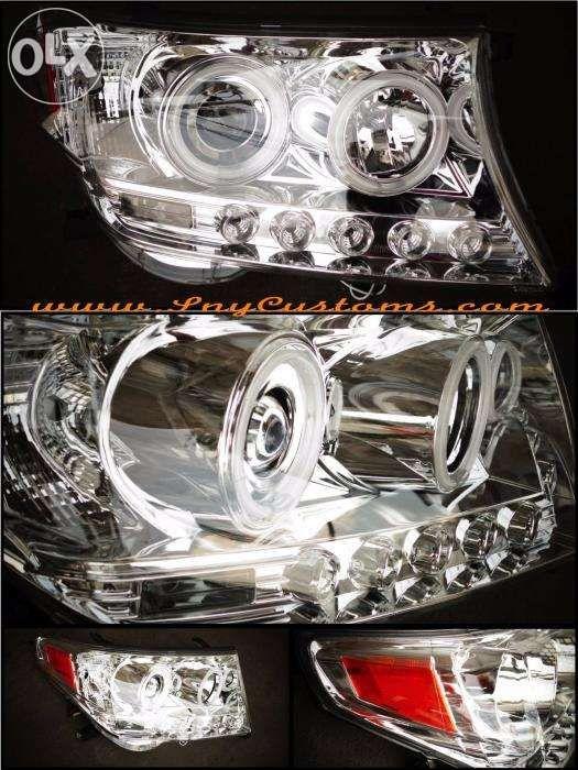 Fj200 LC200 Upgrade Facelift Kit Projector Led Tail headlight, Car ...