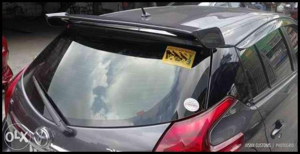Yaris spoiler TRD v2 plastic Thailand opt polyurethane paint, Car Parts ...