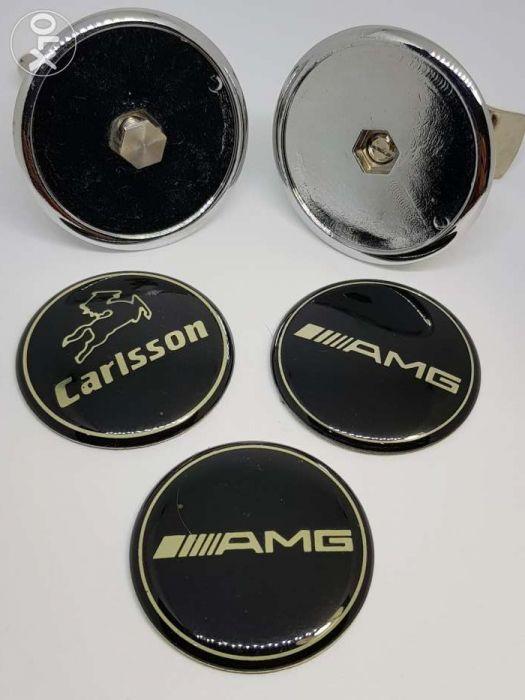Benz Hood Logo emblem with base Amg Carlsson Mercedes, Car Parts ...