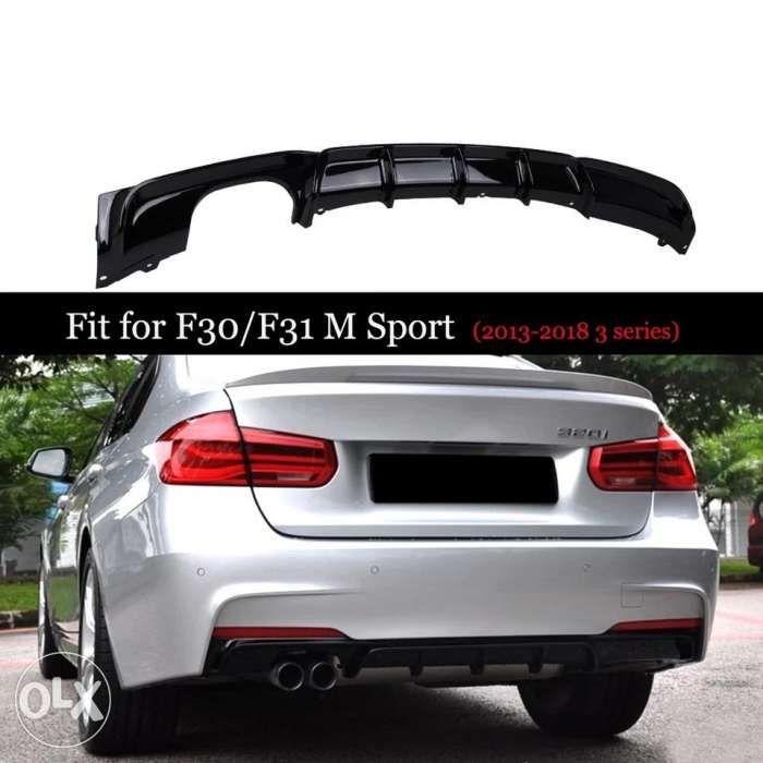 BMW f30 rear diffuser Kit gloss black 3 series msport mTech deferred ...