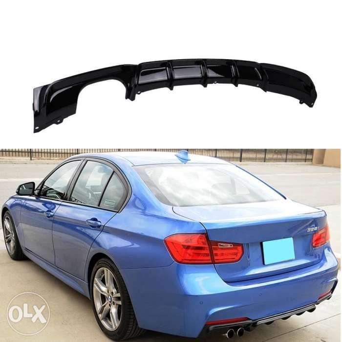 BMW f30 rear diffuser Kit gloss black 3 series msport mTech deferred ...
