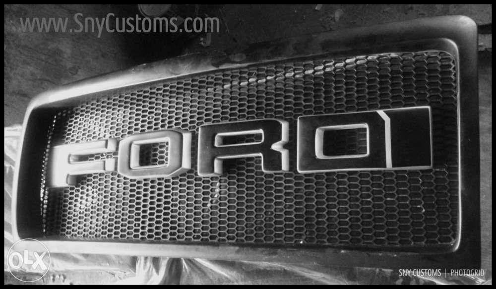 Ford Logo Emblem embossed matte or gloss black Red blue white grille ...