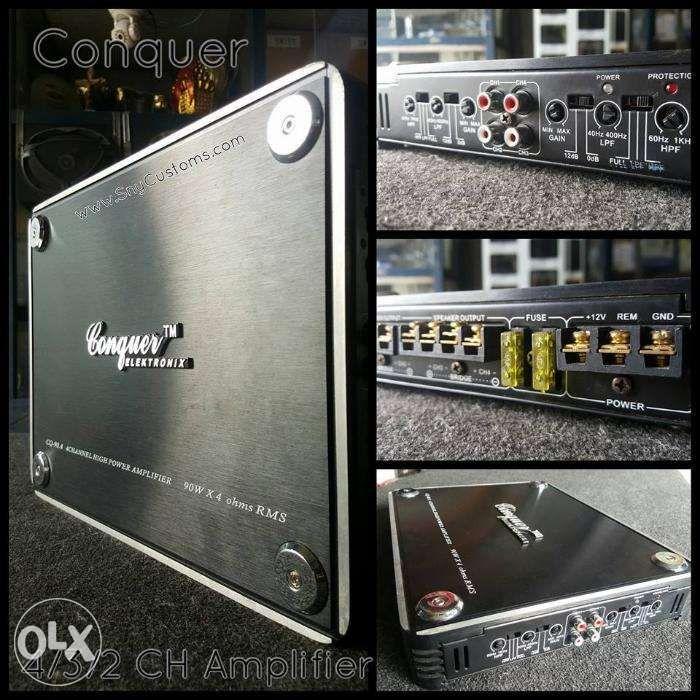 Conquest Amplifier 4 channel orig SALE crossover high pass subwoofer ...
