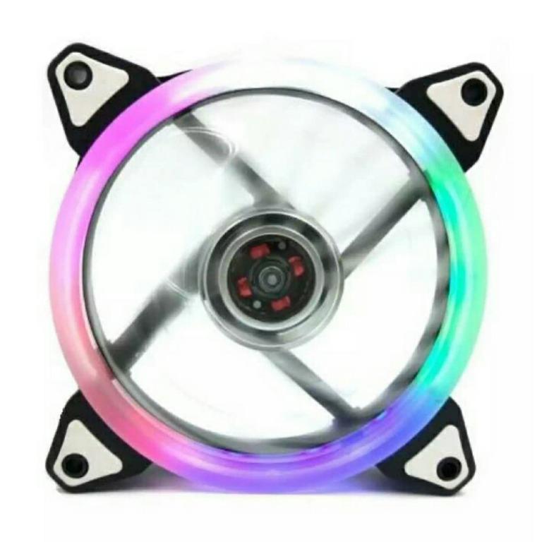 120MM LED Rainbow CPU fan, Computers & Tech, Parts & Accessories ...