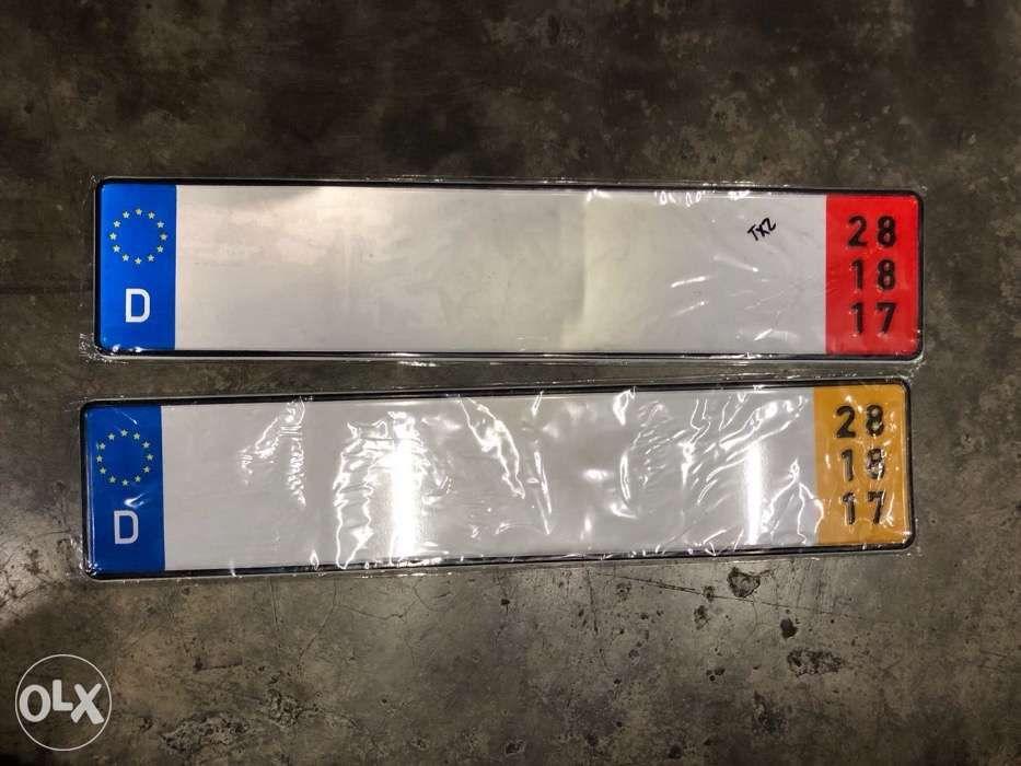 Europlate Euro plate blank aluminum per piece red yellow, Hobbies ...