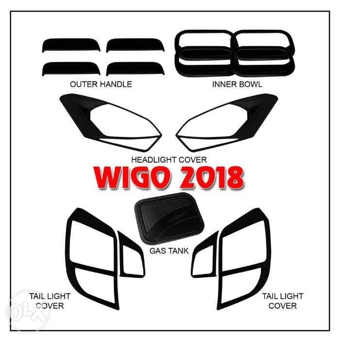 Toyota Wigo 2016 to 2020 Combo Headlight Taillight Matte Black Cover ...