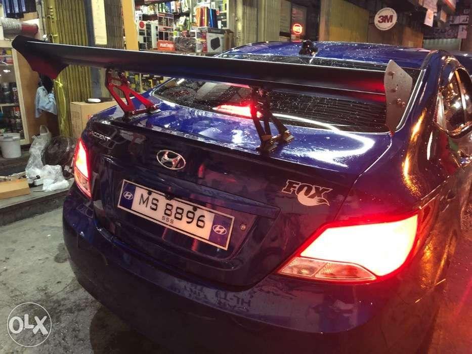 Double Wing Aluminum Spoiler for all sedans black, Car Parts ...