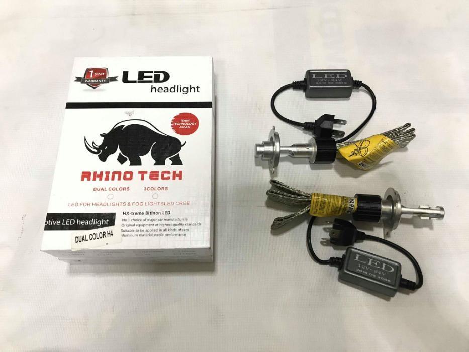 Rhino Tech Headlight LED H-4 Triple Color, Car Parts & Accessories ...