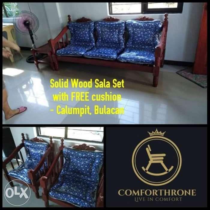 Solid Wooden Sala Set, Furniture & Home Living, Furniture, Sofas on ...
