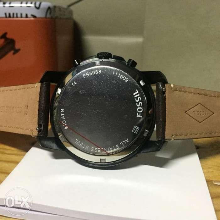 Fossil Leather Chronograph Watch FS5088 for Men, Men's Fashion ...
