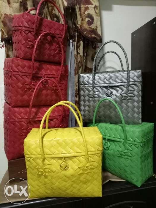 Plastic Bayong Boxes Picnic Box Multipurpose Box, Women's Fashion, Bags ...