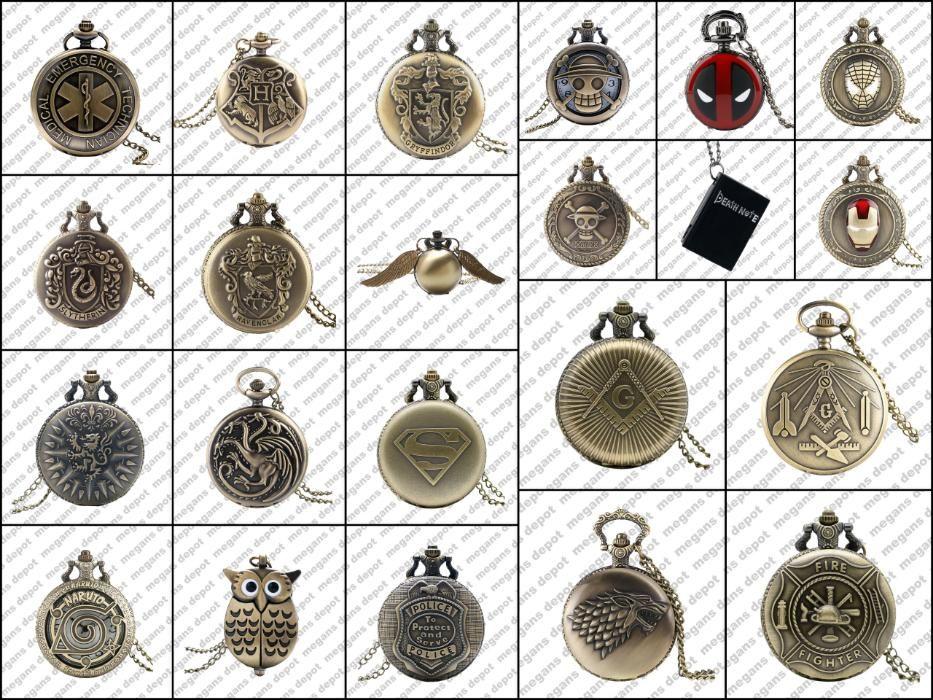 Character Pocket Watch Pendant Necklaace, Men's Fashion, Watches ...