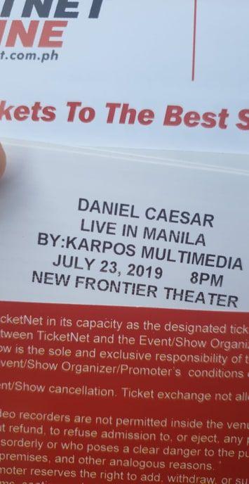 Daniel Caesar Live in Manila Ticket Loge Center, Tickets & Vouchers ...