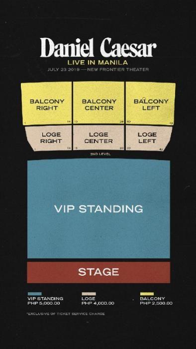 Daniel Caesar Live in Manila Ticket Loge Center, Tickets & Vouchers ...