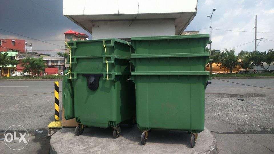 rolling trash bin trash can trash bin with wheels, Furniture & Home ...