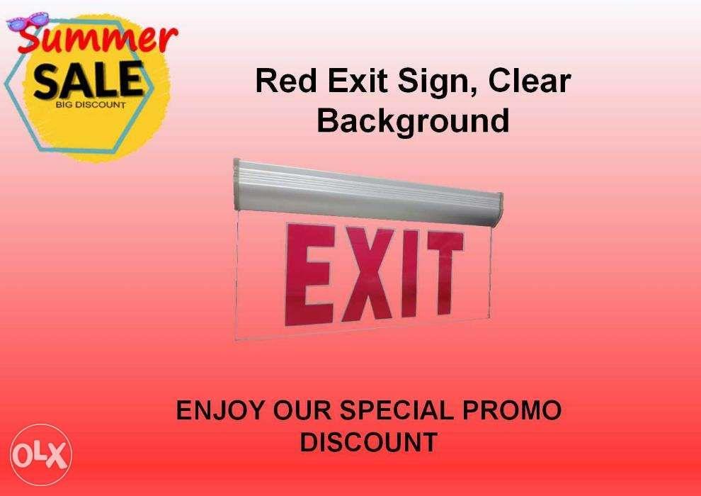 LED Red Exit Sign Lights, Commercial & Industrial, Construction ...