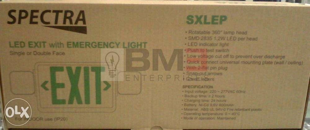 Spectra LED Exit Light and Emergency Light Exit Sign, Furniture & Home ...