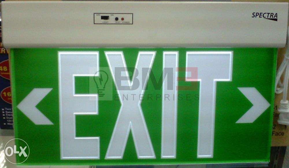 Spectra LED Exit Light and Emergency Light Exit Sign, Furniture & Home ...