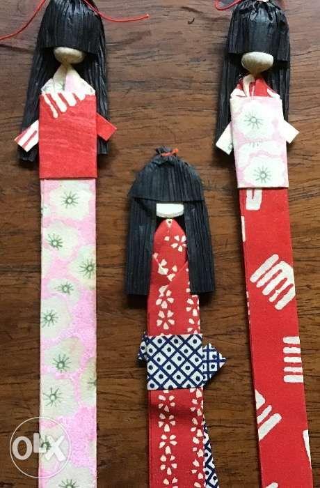 Vintage Japanese Paper Doll Bookmarks 3 pieces, Hobbies & Toys ...