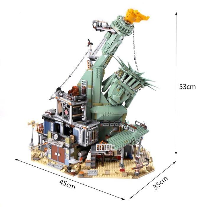 Lepin The Lego Movie Apocalypseburg New York Statue of Liberty Building ...