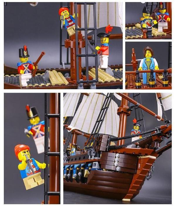 Lepin Lego The Imperial Flagship Navy Pirate Ship Sail Boat Model Toy ...