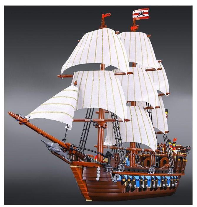 Lepin Lego The Imperial Flagship Navy Pirate Ship Sail Boat Model Toy ...