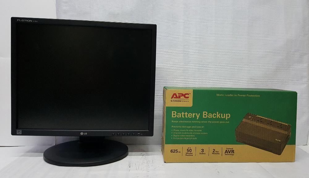 LG Flatron E1910 19-inch LCD Monitor with APC Back-UPS 625 BX625CI-MS ...