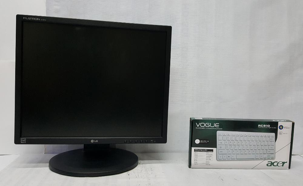 LG Flatron E1910 19-inch LCD Monitor with SONY VAIO AC810 USB Mini ...