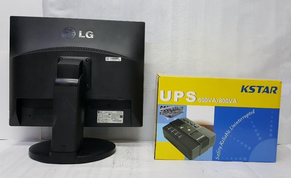 LG Flatron E1910 19-inch LCD Monitor with KSTAR 800VA AiO UPS, Audio ...