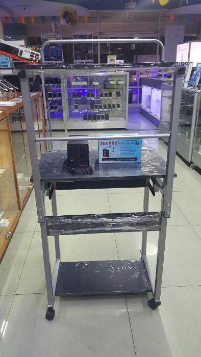 AVR Secure 220V Computer with Table with Keyboard Drawer Black GX-468B ...