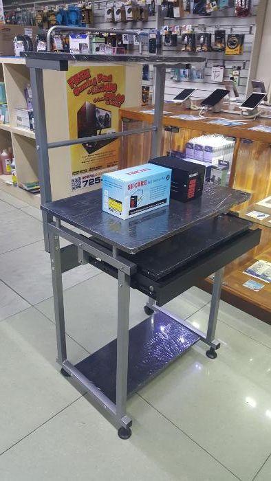 AVR Secure 220V Computer with Table with Keyboard Drawer Black GX-468B ...