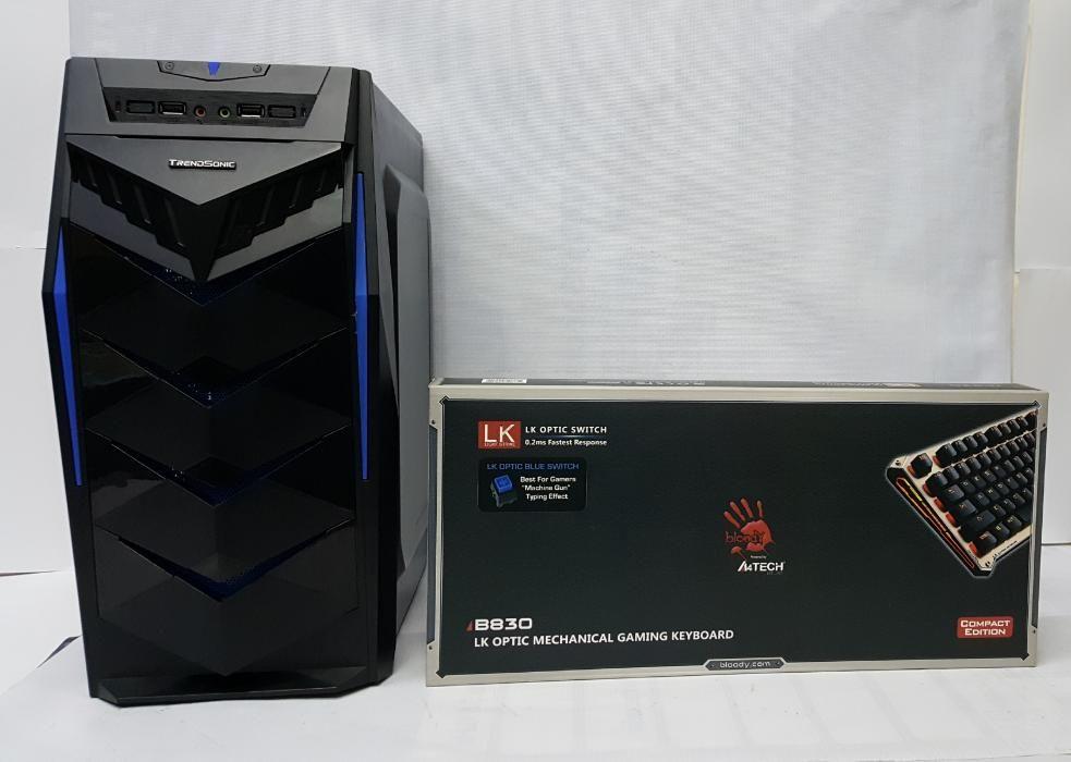 Intel Core i5-8400 2.80GHz TRENDSONIC Mustang Case with BLOODY B830 LK ...