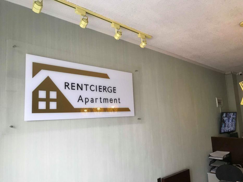 Signage made of Clear Acrylic with Cut Out Sticker, Commercial ...