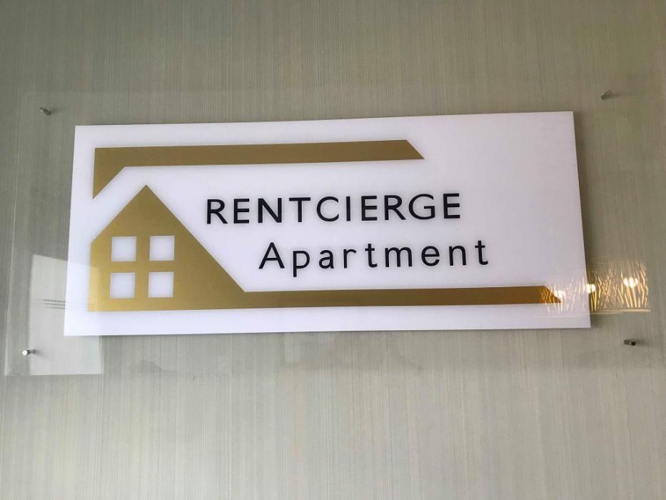 Signage made of Clear Acrylic with Cut Out Sticker, Commercial ...